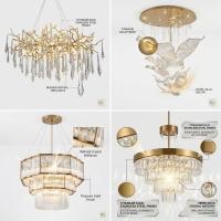 China Custom Project Pendant Light Golden Metal Body Adjustable Color Temperature 3000-6500K For Architect Design for sale