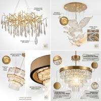 China Brass Custom Pendant Light Golden Metal Body Adjustable Color Temperature 3000-6500K For Entrance Hall for sale