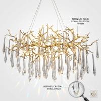 China Glass Custom Pendant Light Golden Metal Body Adjustable Color Temperature 3000-6500K For Dining Room for sale