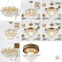 China Crystal Custom Pendant Light Golden Metal Body Adjustable Color Temperature 3000-6500K For Bedroom for sale