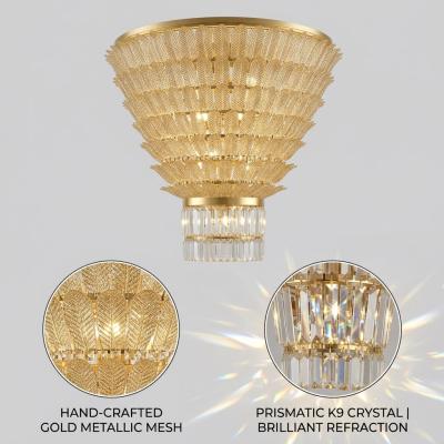 China Water Droplet Crystal Chandelier High End Pendant Light Stainless Steel Titanium Gold Finish 220V For Hotel Bedroom for sale