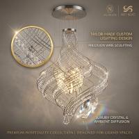 China European Style Crystal Ribbon Chandelier Custom Lighting Design LED 220V-240V 100W-300W Historic Palace for sale