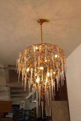China Villa Crystal Ribbon Chandelier European Style Custom Pendant Lighting LED 220V-240V 10-20m2 Coverage for sale
