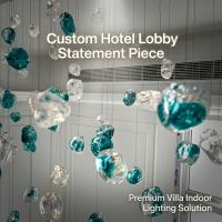 China Wholesale Water Droplet Chandelier Crystal Pendant Lights MOQ 30-50pcs Flexible Order Hotel Villa Commercial Supply for sale