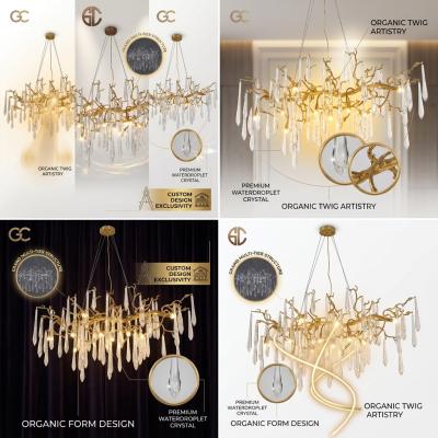 China Resort Aluminum Louver Chandelier Weather Resistant Pendant Light Suitable For Seaside Villa Terrace Hotel for sale