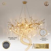 China Bespoke Branch Chandelier Artistic Tree Pendant Lighting Fixture Ideal For Boutique Hotel Resort Club Lobby for sale