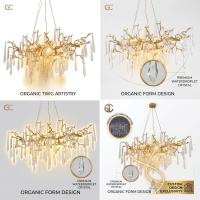 China Bespoke Branch Chandelier Artistic Tree Pendant Lighting Fixture Ideal For Boutique Hotel Resort Club Lobby for sale