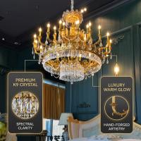 China Glass Curved Arm Crystal Candle Chandelier LED E14 Pendant For Porch Study Exhibition Hall for sale