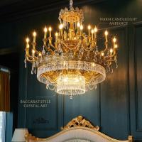 China High End European Style Crystal Candle Chandelier 220-240V for Museum Historic Building for sale