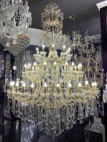 China Classic Luxury Crystal Candlestick Chandelier Dazzling LED Lighting for Museums Halls for sale