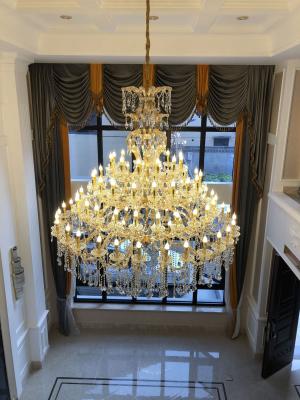 China Classic Luxury Crystal Candlestick Chandelier Dazzling LED Lighting for Museums Halls for sale