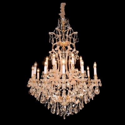 China Warm White Crystal Candlestick Chandelier E14 LED Light For Historical Building Exclusive Club for sale