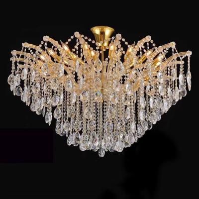 China Classic European Crystal Candlestick Chandelier LED Candlelight for Private Yachts Clubs for sale