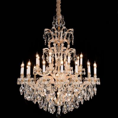 China Warm White Crystal Candlestick Chandelier E14 LED Candlelight for Exclusive Club Halls for sale