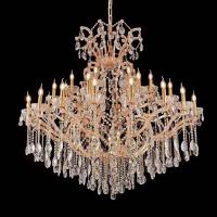 China Custom Size Crystal Candlestick Chandelier Gold Frame LED for Private Yachts Clubs for sale