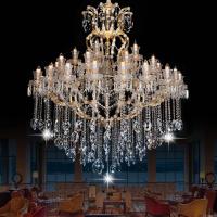 China Personalized Crystal Candlestick Chandelier Custom Gold Frame E14 For Museum Private Yacht for sale