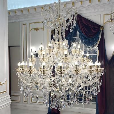 China K9 Crystal Candle Chandelier LED E14 Pendant Light For Dining Room Study Exhibition Hall for sale