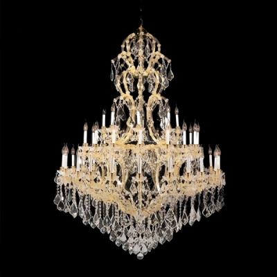 China Compact Crystal Candle Chandelier E14 LED Pendant Light For Bedroom Hotel Living Room for sale