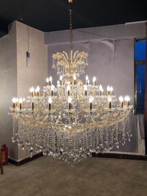 China Waterproof Crystal Candle Chandelier LED E14 Pendant Light For Porch Villa Living Room for sale