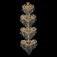 China Classic Crystal Candlestick Chandelier Transparent Gold Frame E14 For Museum Exclusive Club for sale