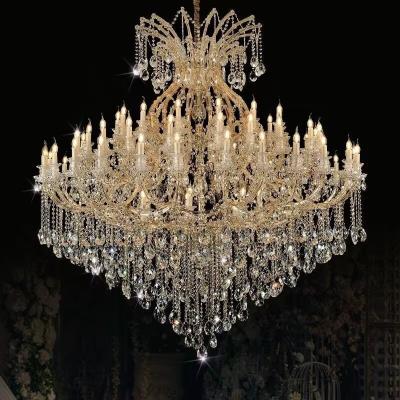 China Transparent Crystal Candlestick Chandelier LED E14 Candlelight For Luxury Yacht Club Museum for sale