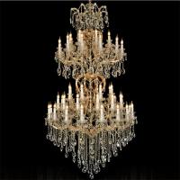 China Electroplated Crystal Candle Chandelier K9 E14 LED Pendant For Hotel Villa Dining Room for sale