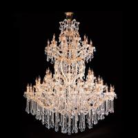 China 24K Golden Extra Large Chandelier High End Copper Malachite Pendant Light For High Ceiling Living Room for sale