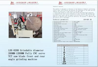 China LDX-020B Full CNC Front And Rear Angles TCT Saw Blade Grinding Machine for sale