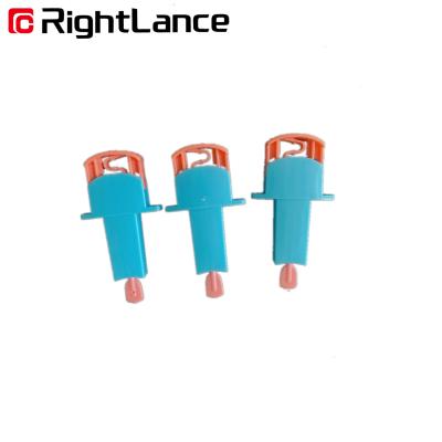 China 0.15CM 27G Safety Blood Lancet Stainless Steel One Step Pressure Activated for sale