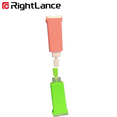 China Green Automatic Blood Lancet Easy Touch 25 Gauge 0.18cm Stainless Steel for sale