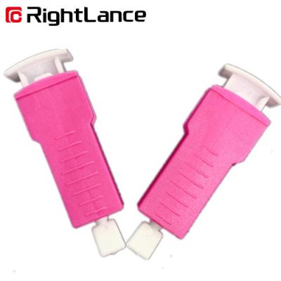 China 30G 1.5mm Automatic Blood Lancet Orange White PP ABS Disposable Safety Lancets for sale