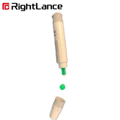 China Blood Sample Blood Sugar Auto Lancet Pen  Finger Pricking Device With Ejection for sale