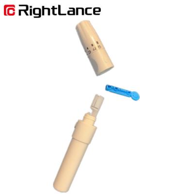 China Adjustable White Abs Sterile Pen Blood Lancet For Medical Use 5 Depth Settings for sale