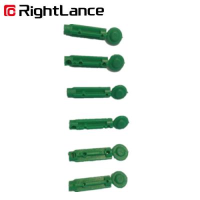 China Sterlie Green Twist Blood Lancet For Glucose Testing Safety Cap Blood Glucose Lancing Device for sale
