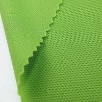 China Silicon leather Recycled Polyester Knit Eco Friendly Shoe Materials Sports Green Eyelet Fabric for sale