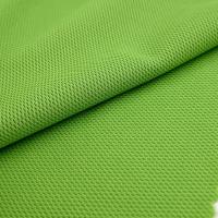China Silicon leather Recycled Polyester Knit Eco Friendly Shoe Materials Sports Green Eyelet Fabric for sale
