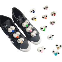 China slippers shoe buckle Big Eyes Shoe Decoration Charms Customized Gold Color Plating for sale