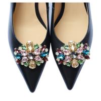 China Shoe buckle metal accessories ODM Shoe Decoration Accessories Removable Shoe Clips Rhinestone Glass Color for sale