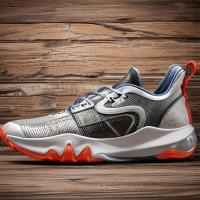 China Custom Logo Trend Basketball Shoes Anti Odor Cloth Leather Upper for sale