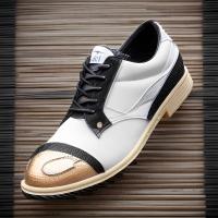 China Anti Slip Anchor Personalised Golf Shoes PU Leather Upper for sale