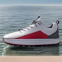 China Waterproof Custom Logo Golf Shoes Microfiber Suitable For Grass for sale