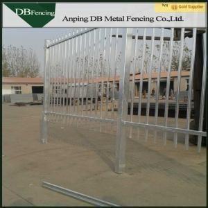 China Decorative Q235 Galvanized Steel Picket Fence For Private Grounds Anti Corrosion for sale