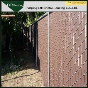 China Low Carbon Steel Wire Chain Link Fence With PVC / HDPE Slats High Strength for sale