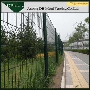 China Protective PVC Coated Welded Wire Mesh Fence , Green Wire Fencing Panels for sale