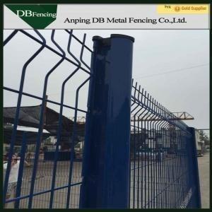 China Powder Coated Steel Anti Climb Fence , High Security Curvy Welded Fence for sale