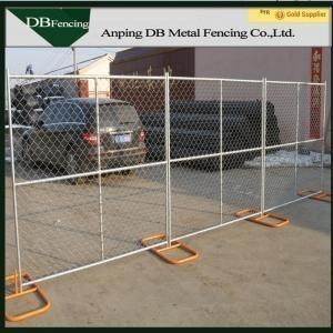China Galvanized Chain Link Temporary Fence Free Standing For Backyard / Workshop for sale