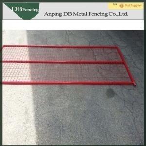 China Red Color Portable Canada Temporary Fence Powder Coated For Construction Protection for sale