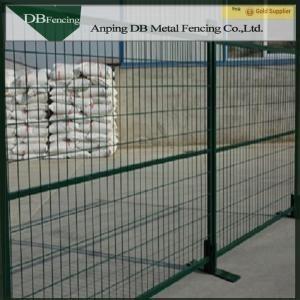 China Powder Coated Steel Temporary Construction Fence 6'X10' Weather - Resisting for sale