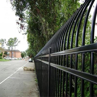 China Security Spear Top Tubular Steel Fence Panel And Swing Gate Corrosion Resistance for sale