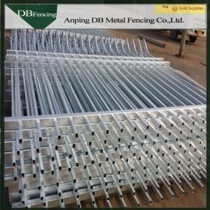 China High Security Spear Top Tubular Steel Fence Panel Sunshine Resistant Waterproof for sale